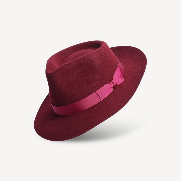 Adeney Fedora Hat - Bordeaux