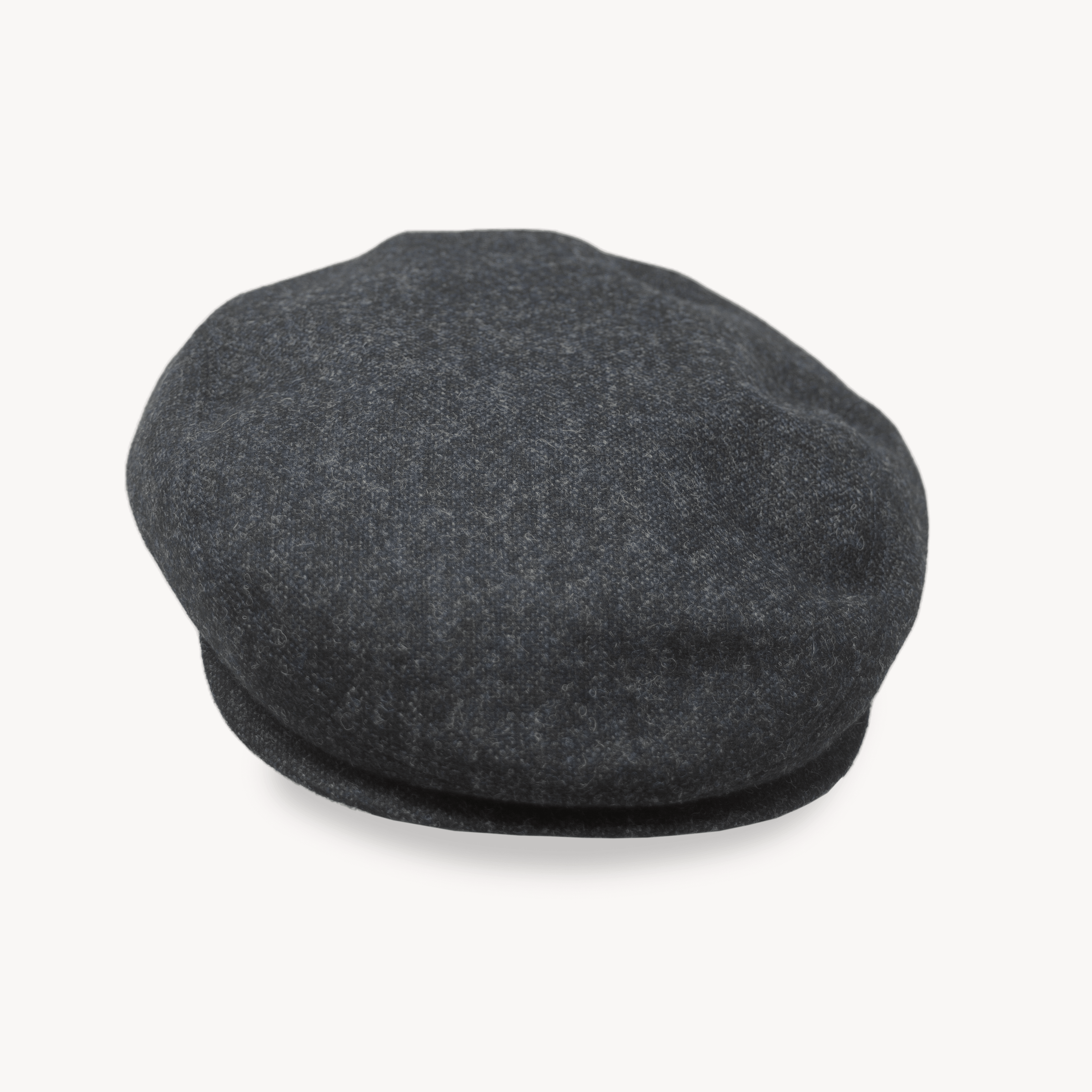 Melange Wool Slim Cap - Anthracite